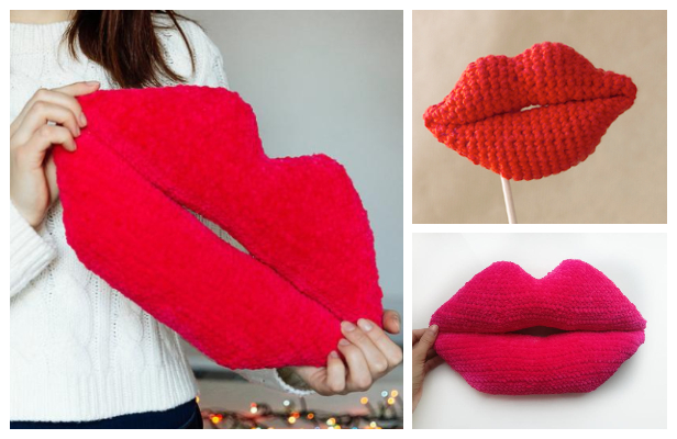Amigurumi lips Free Crochet Patterns
