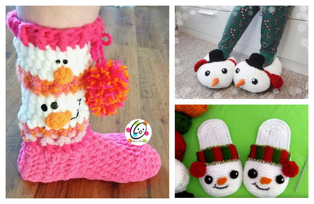Crochet Snowman Boots Crochet Pattern