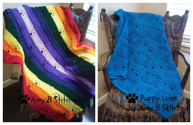 Paw Print Blanket Free Crochet Patterns - DIY Magazine