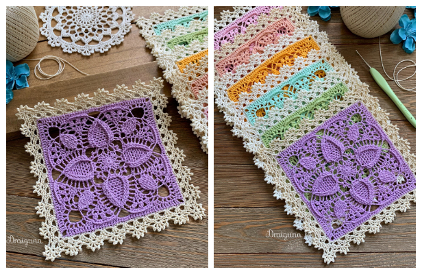 Easter Egg Square Lace Doily Free Crochet Pattern - DIY Magazine