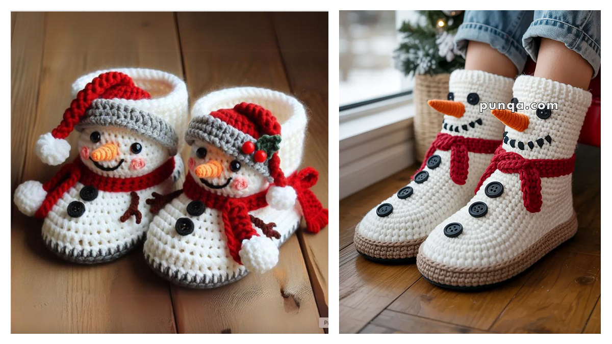 Crochet Snowman Boots Crochet Pattern