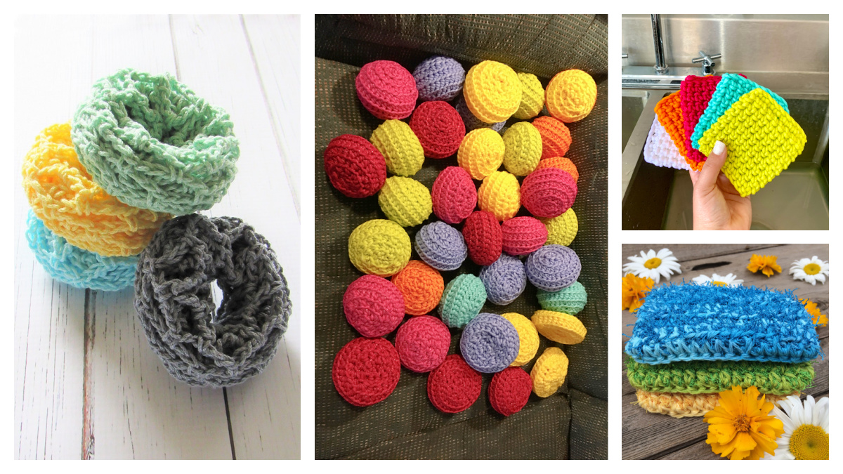 Dish Sponge Kitchen Scrubby Free Crochet Patterns - DIY Magazine