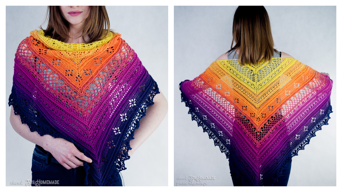 Flower Valley Shawl Free Crochet Pattern - DIY Magazine