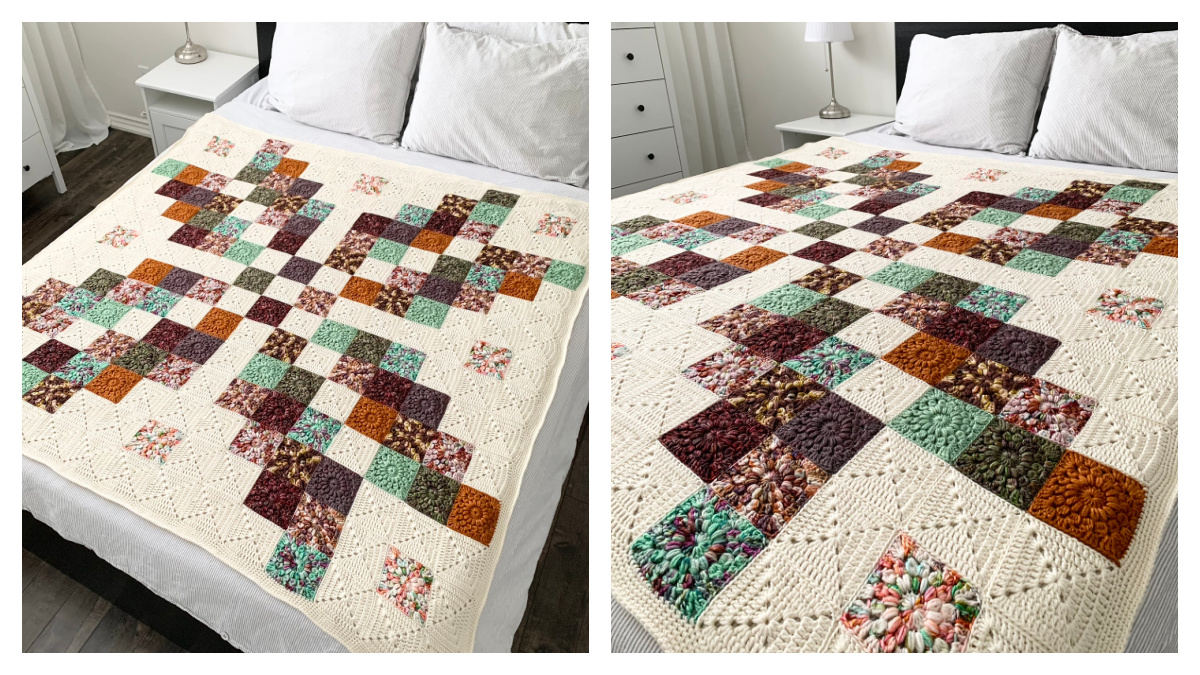 Nordic Star Sunburst Blanket Free Crochet Pattern - DIY Magazine