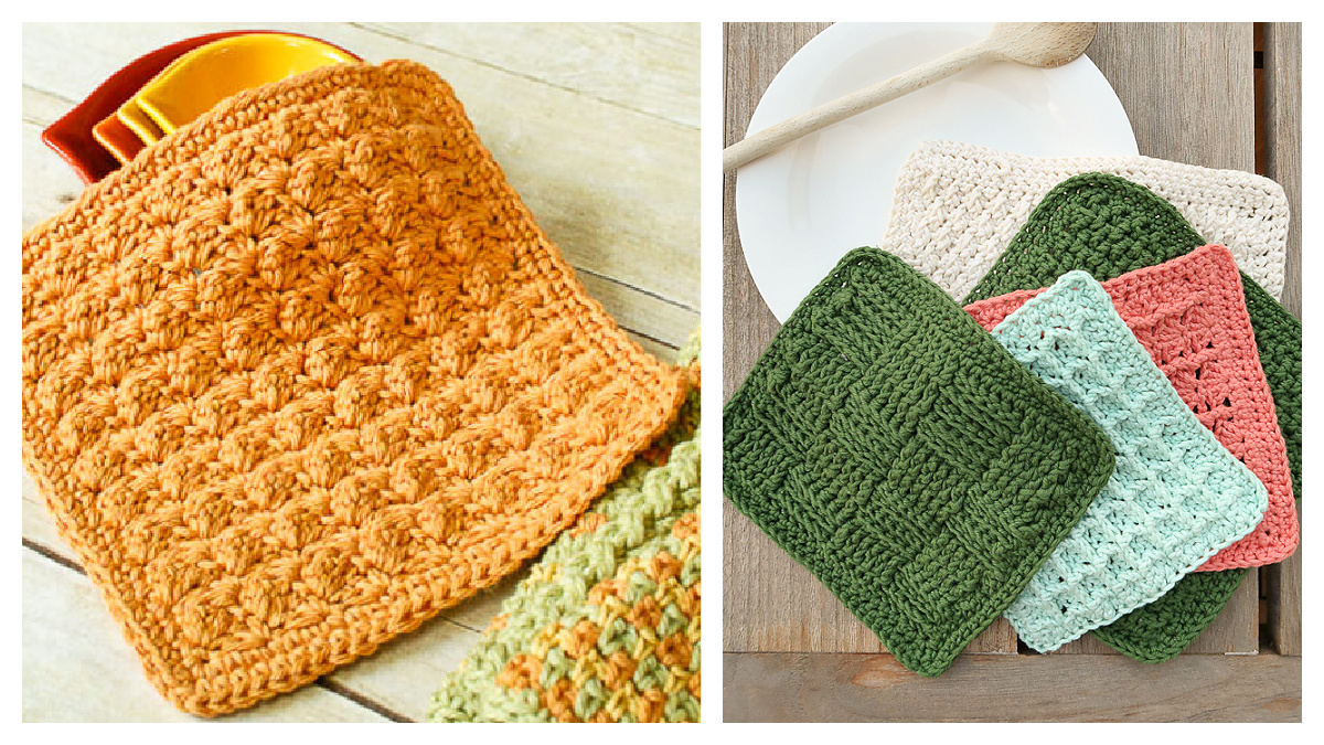 Textured Dishcloth Free Crochet Patterns - DIY Magazine