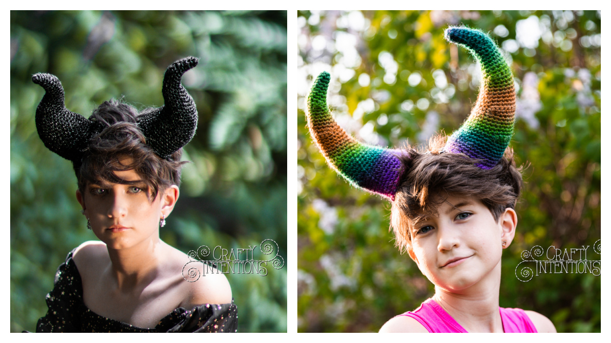 Wearable Villain Horns Set Crochet Patterns - DIY Magazine