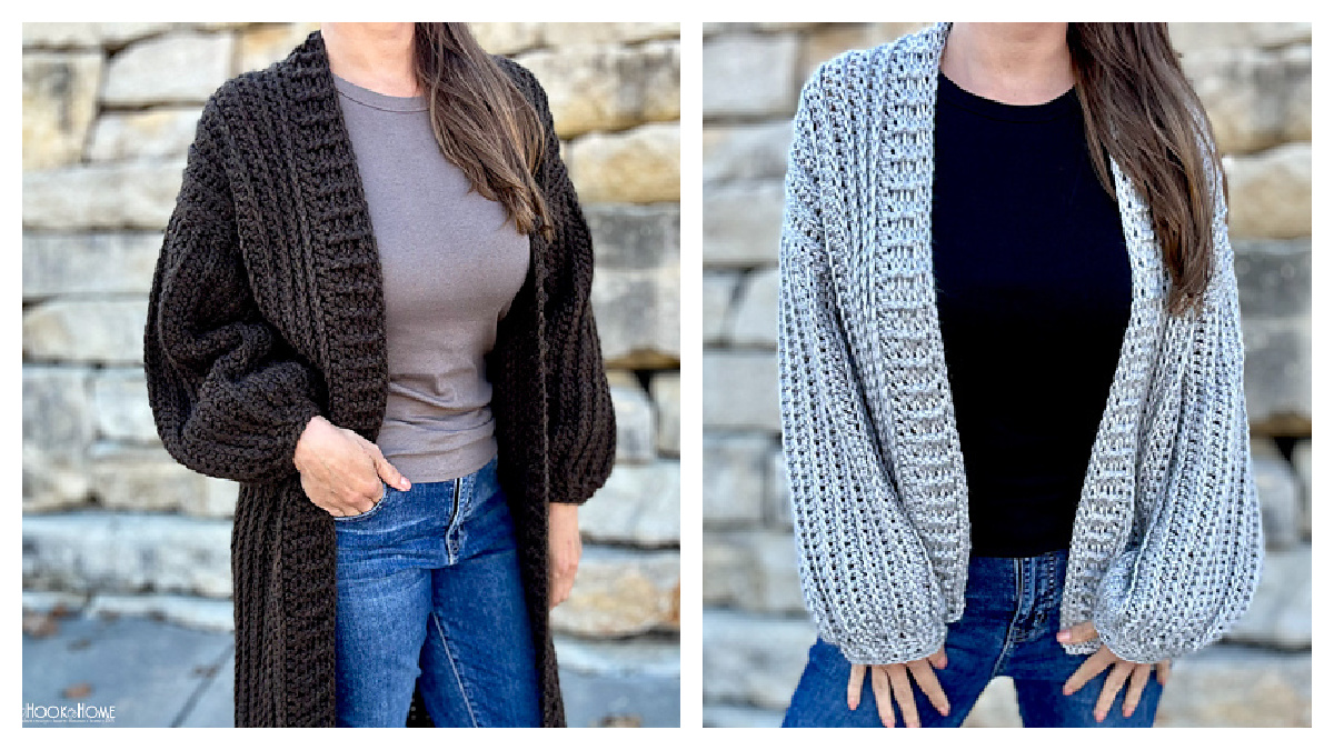 Ribbed Eva Cardigan Free Crochet Pattern - DIY Magazine