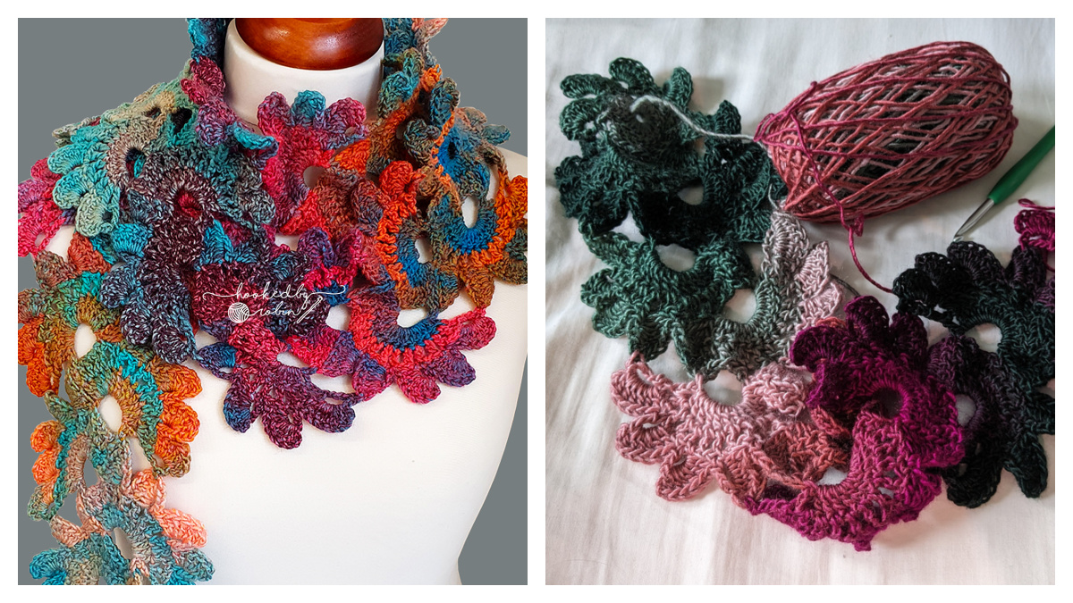 Fan Lace Scarf Free Crochet Pattern - DIY Magazine