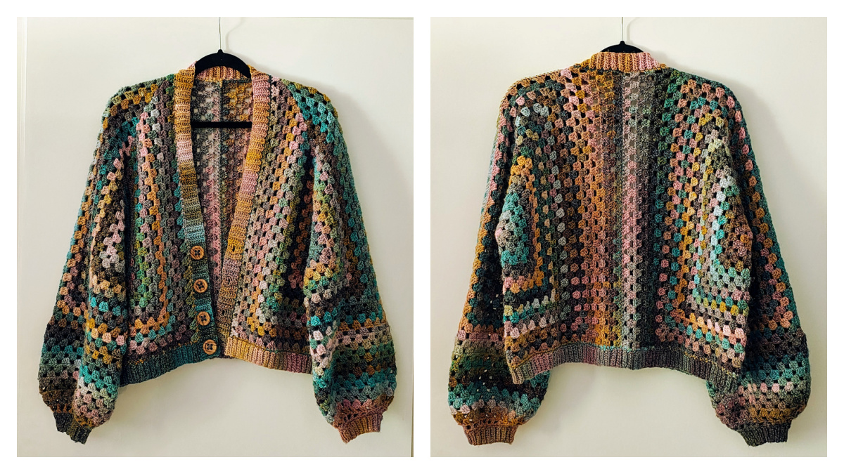 HexaGranny Cardigan Free Crochet Pattern - DIY Magazine